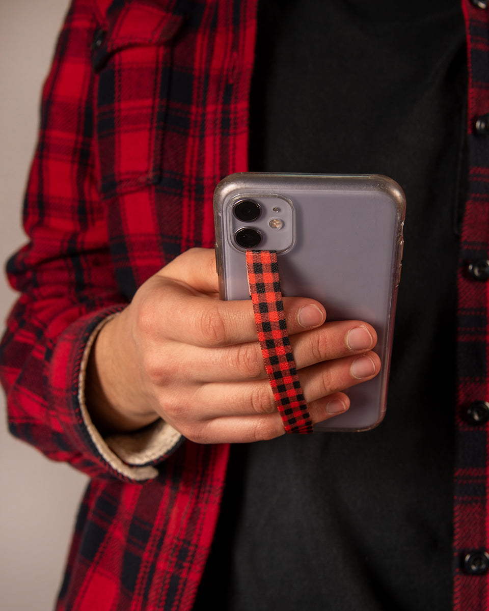 Red Flannel Phone Strap – SteadyStraps®