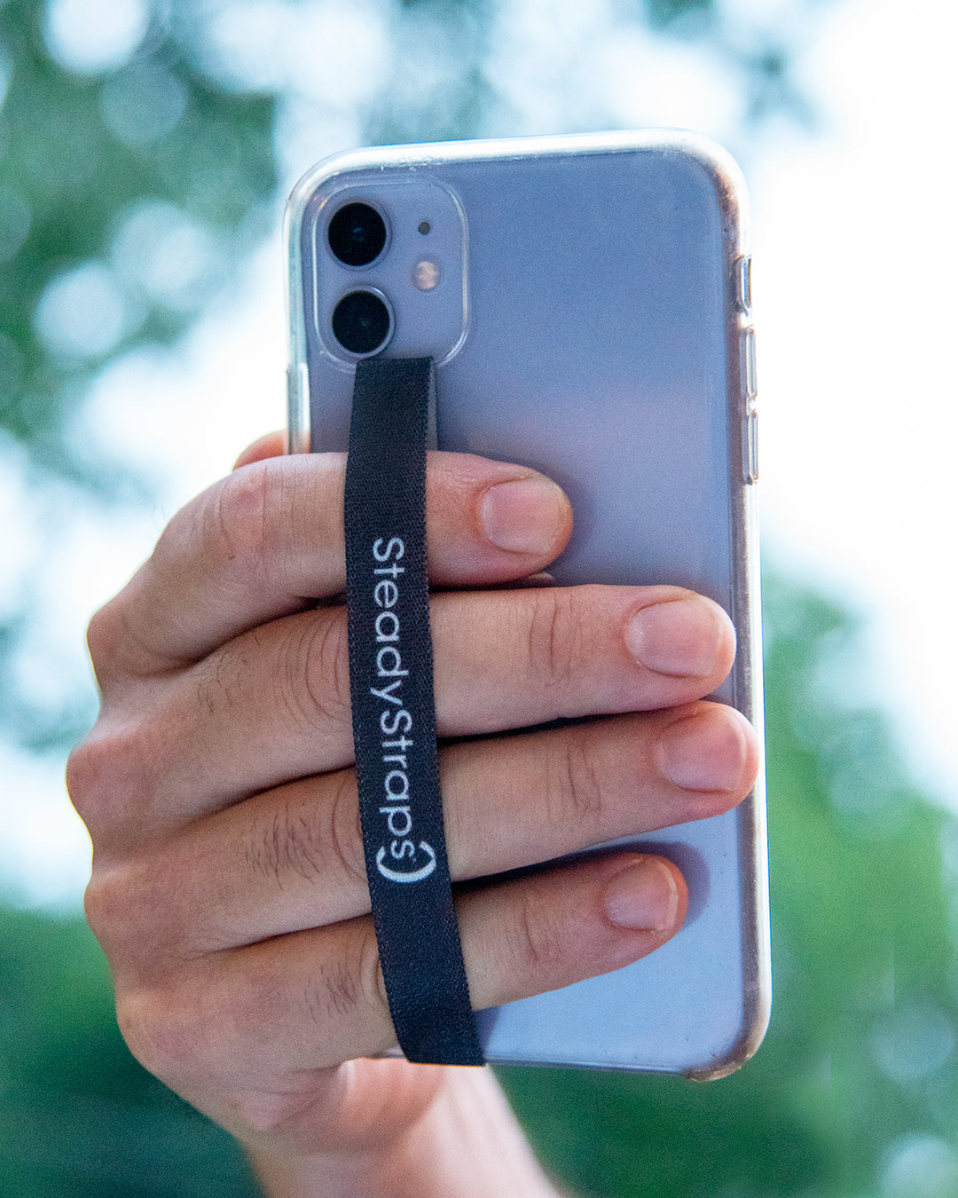 SteadyStraps® - Black Phone Strap